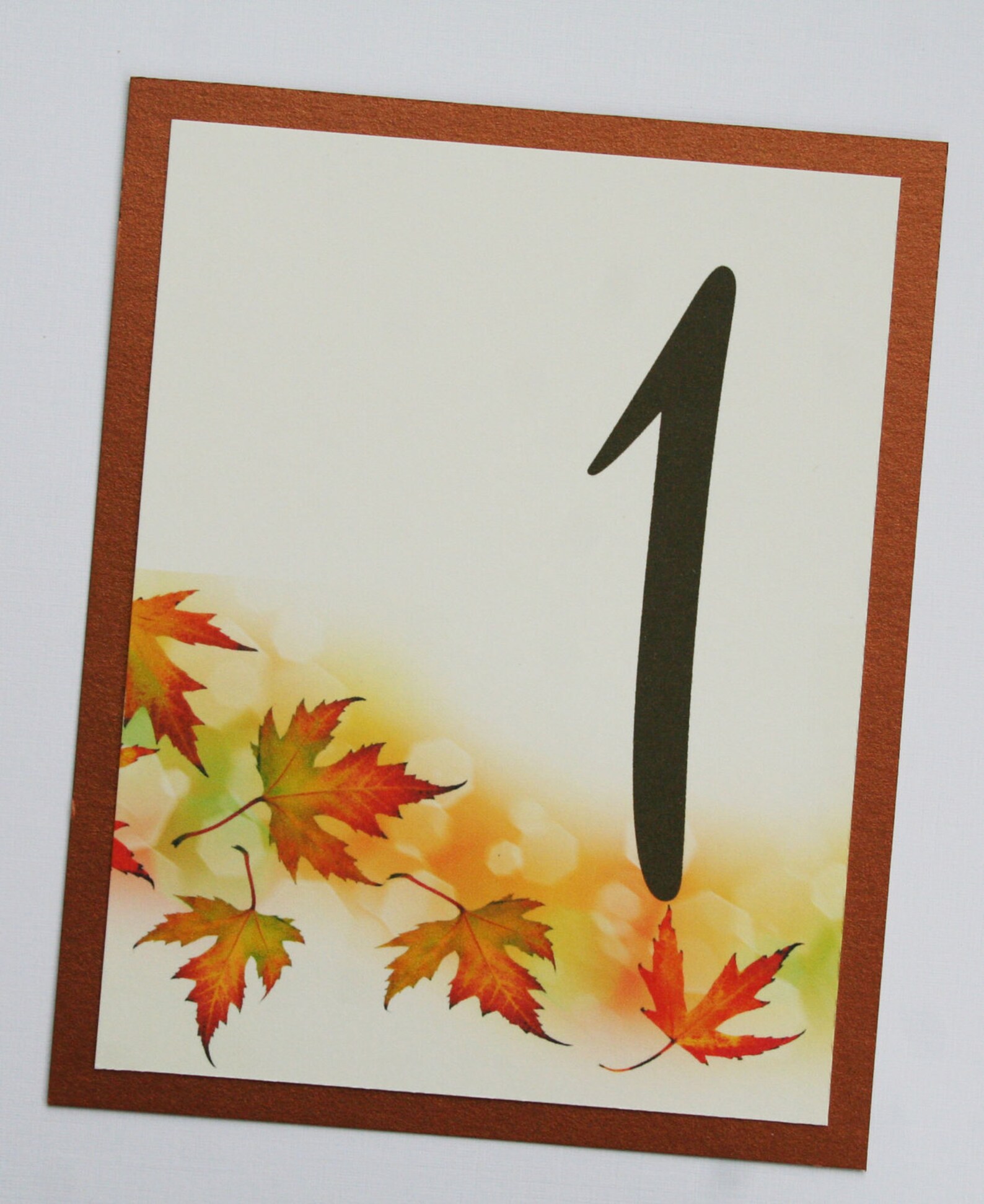 Falling Leaves Table Number Cards - Etsy