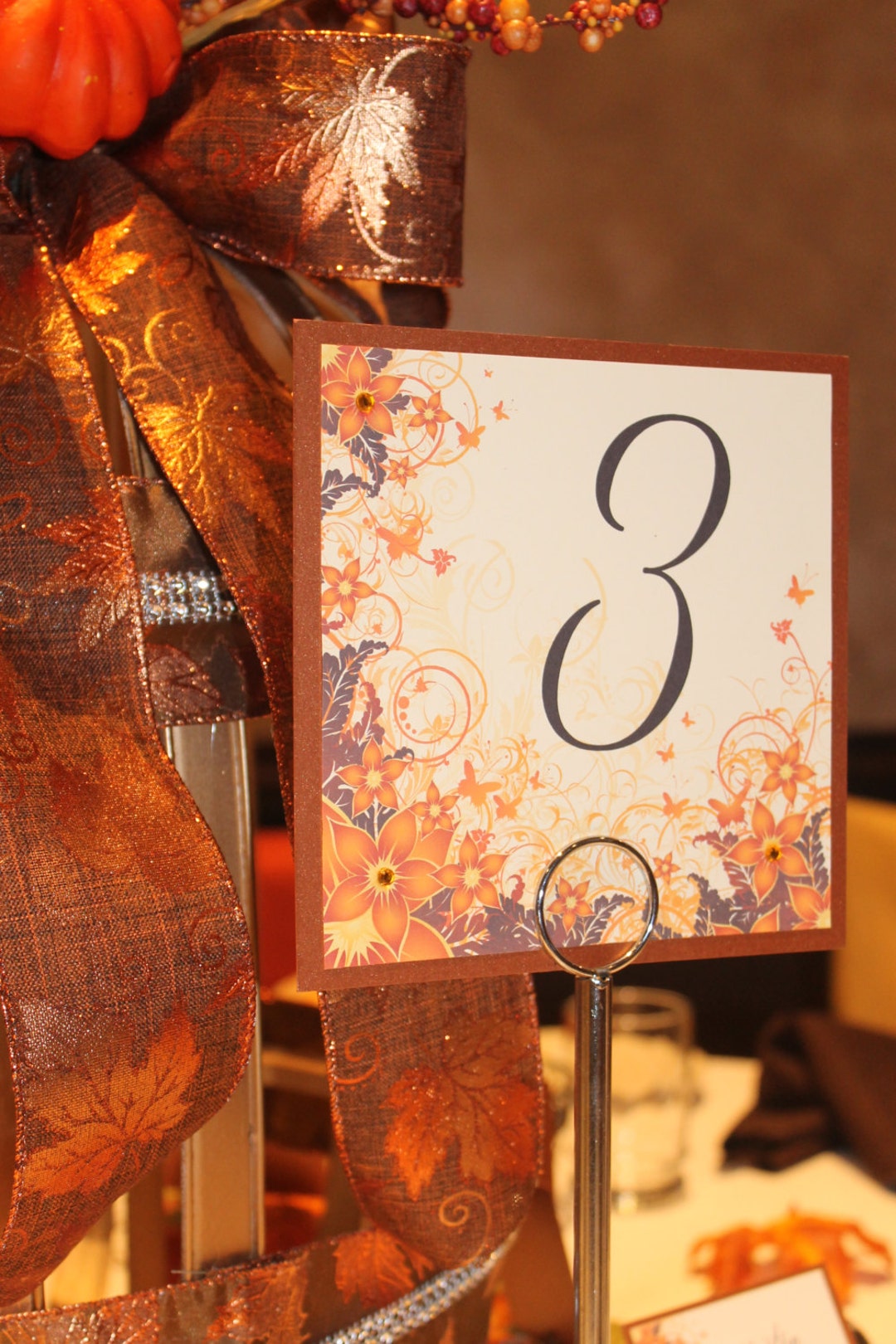 Autumn Elegance Table Numbers - Etsy