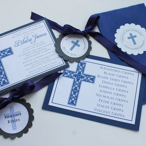Ornate Large Cross Boy Communion or Baptism Invitation - Etsy