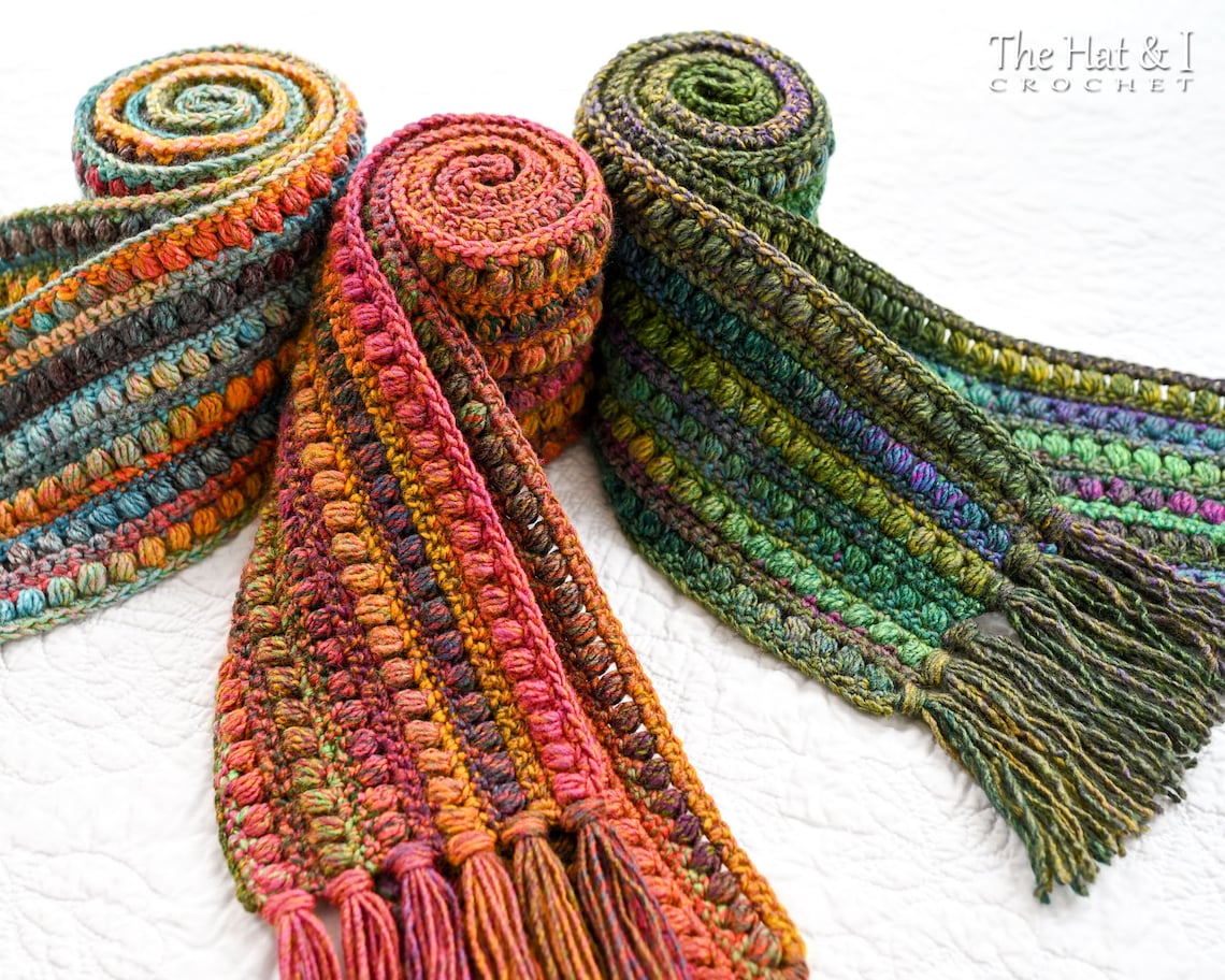 Crochet PATTERN Boho Scarves Crochet Scarf Pattern for - Etsy