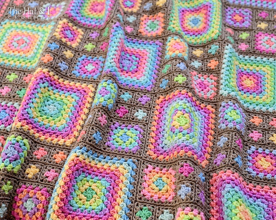 CROCHET PATTERN - Granny's Square Dance Sampler - Crochet Blanket ...