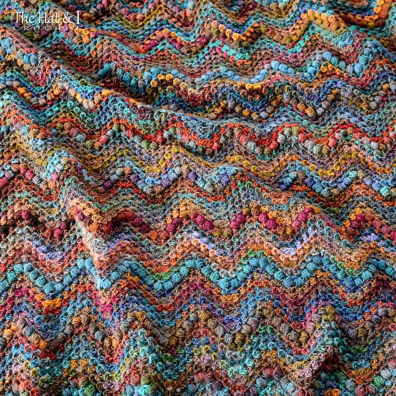 CROCHET PATTERN - Rocky Mountain Ripple - Crochet Blanket Pattern, a ...