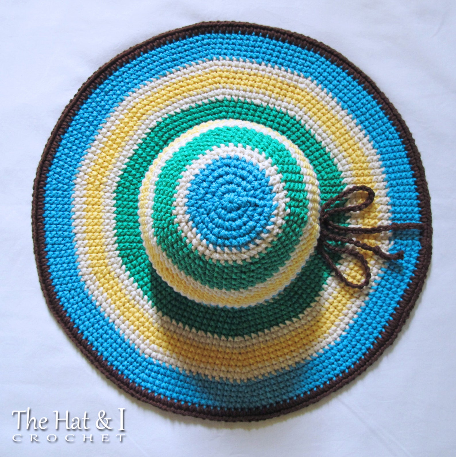 Crochet Hat PATTERN - Poolside - Crochet Pattern for Sun Hat, Wide Brim ...