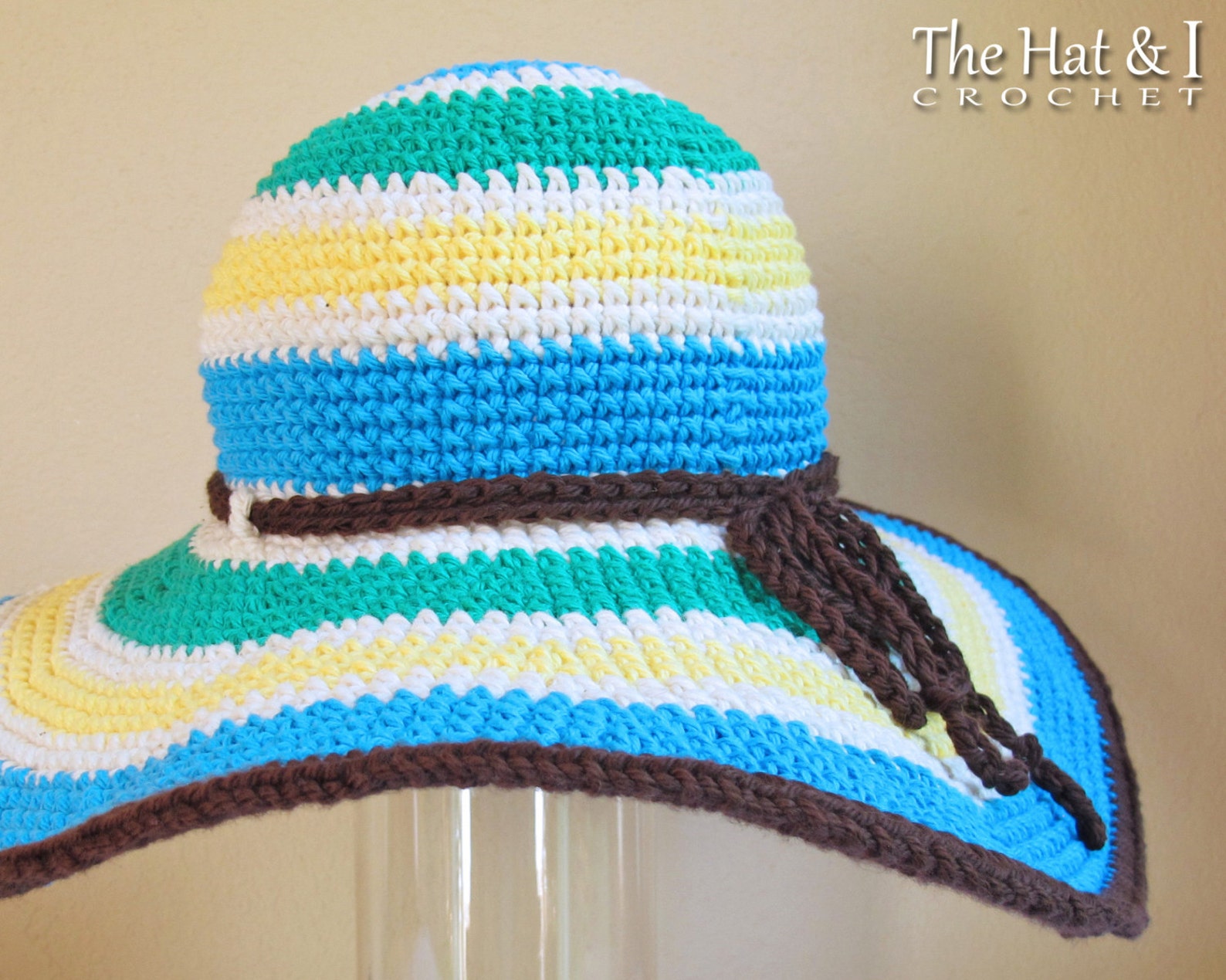 Crochet Hat PATTERN - Poolside - Crochet Pattern for Sun Hat, Wide Brim ...