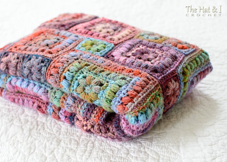 Crochet PATTERN Square Scramble Crochet Blanket Pattern - Etsy