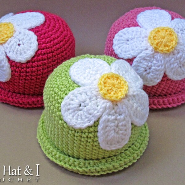 Crochet Flower Beanie Pattern - Etsy