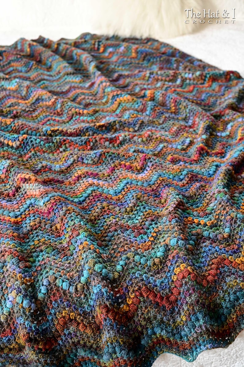 CROCHET PATTERN - Rocky Mountain Ripple - Crochet Blanket Pattern, a ...