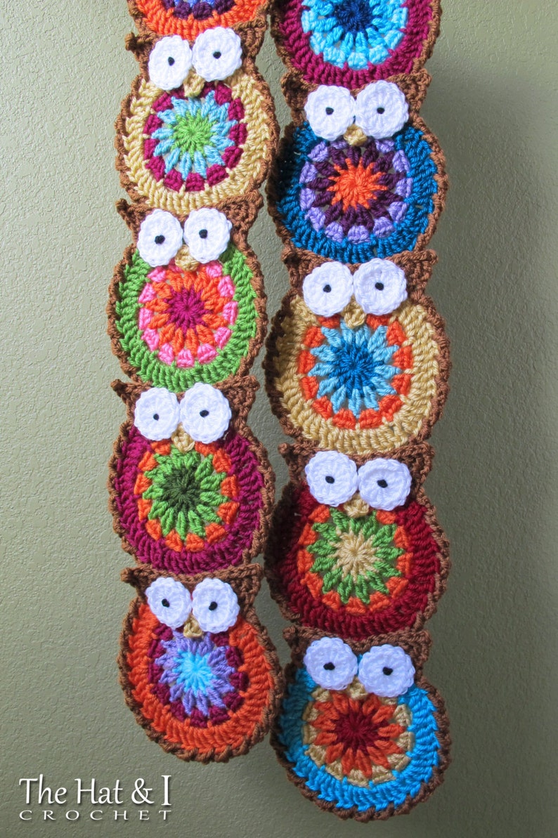 CROCHET PATTERN - B Hoo Ur Scarf + Hat - Crochet Scarf Pattern, Owl ...