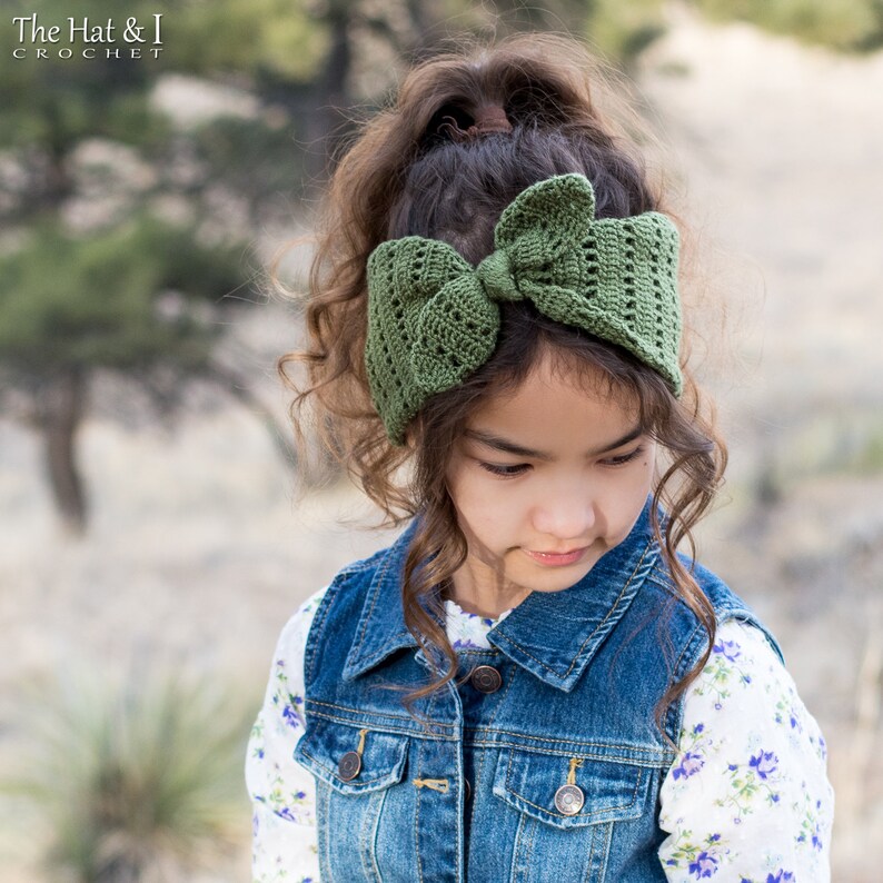 Crochet PATTERN Top Knot Headwrap crochet headband tied | Etsy