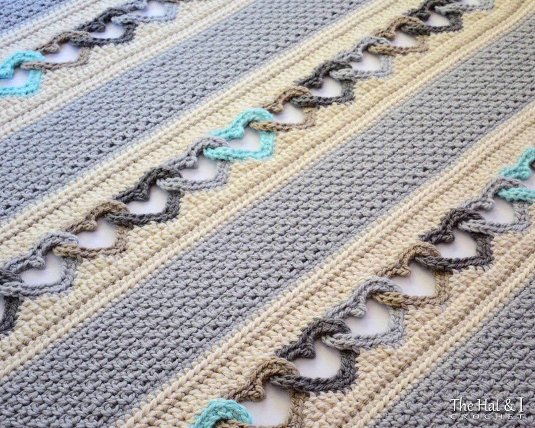 CROCHET PATTERN - With All My Heart - Crochet Blanket Pattern, Heart ...