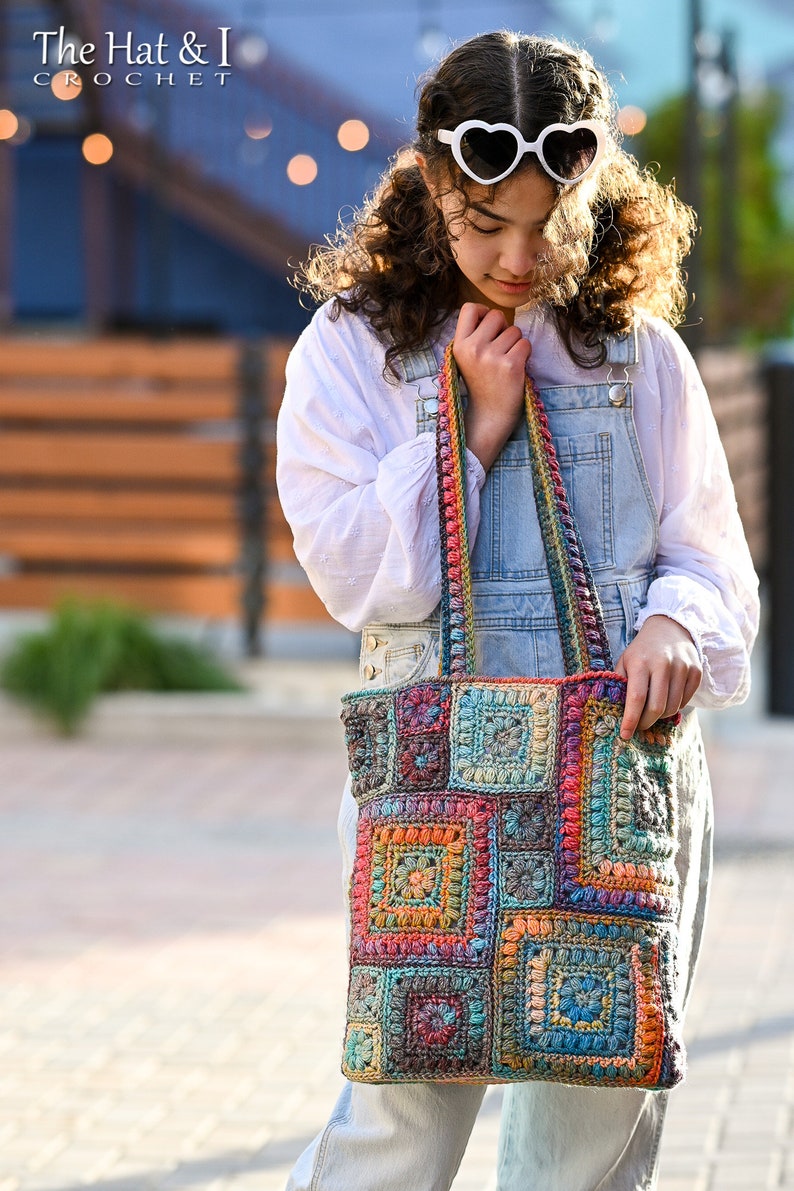Crochet PATTERN Square Scramble Sack Crochet Tote Bag - Etsy Australia