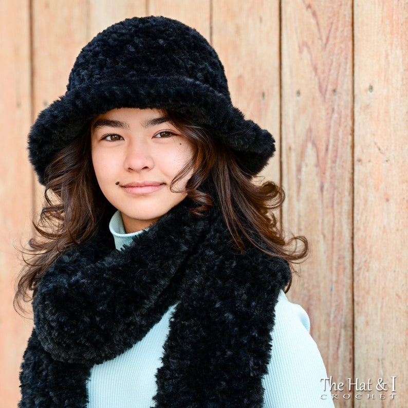 Crochet PATTERN Luxe Look Hat & Scarf Crochet Hat Pattern - Etsy