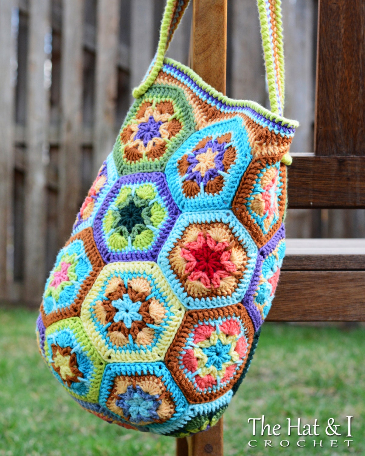 CROCHET PATTERN - Boho Bag - Crochet Bag Pattern, African Flower Tote ...