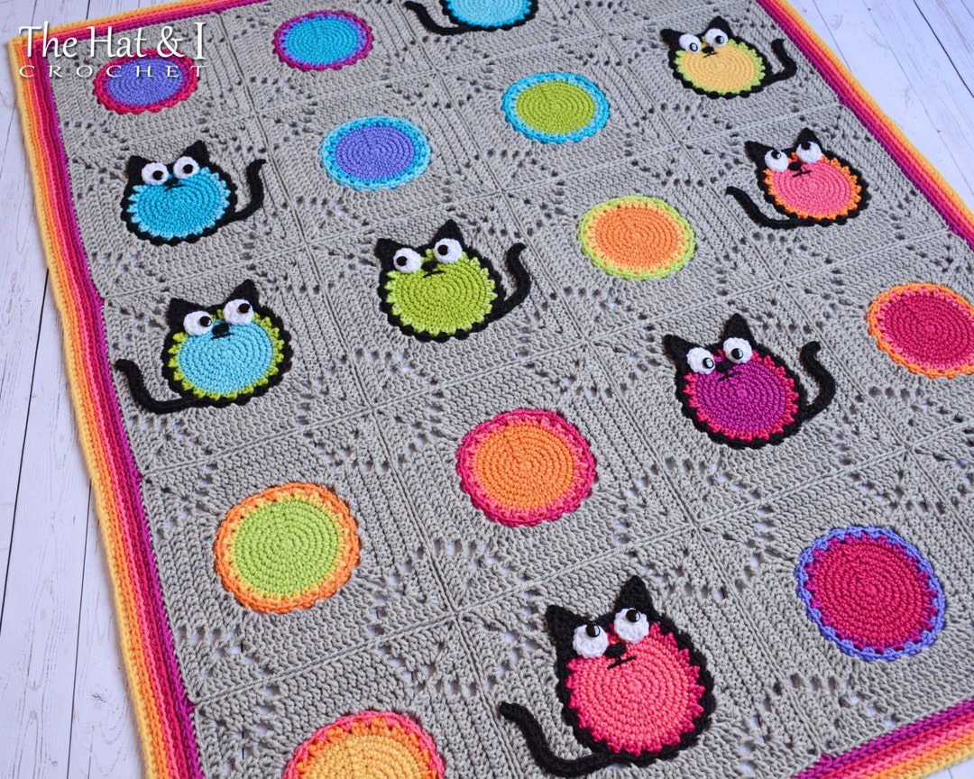 CROCHET PATTERN - Cat Lover - Crochet Blanket Pattern W/ Cats, Cat ...