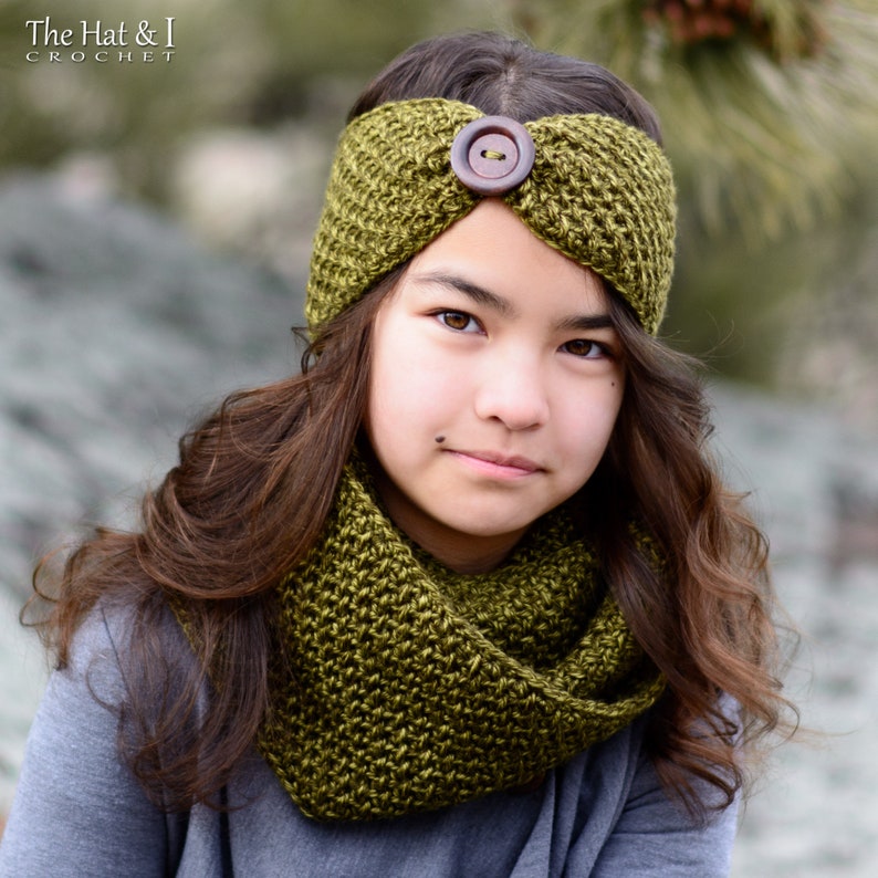CROCHET PATTERN - Warm Welcome Set - Crochet Headband Pattern + Scarf ...
