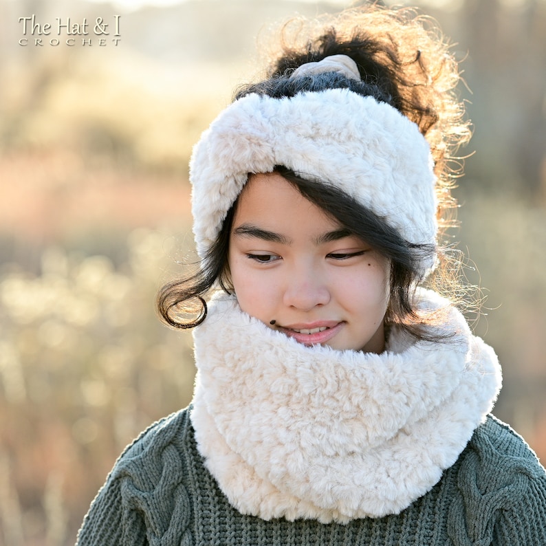 Crochet PATTERN Luxe Look Headband & Cowl Crochet Head | Etsy