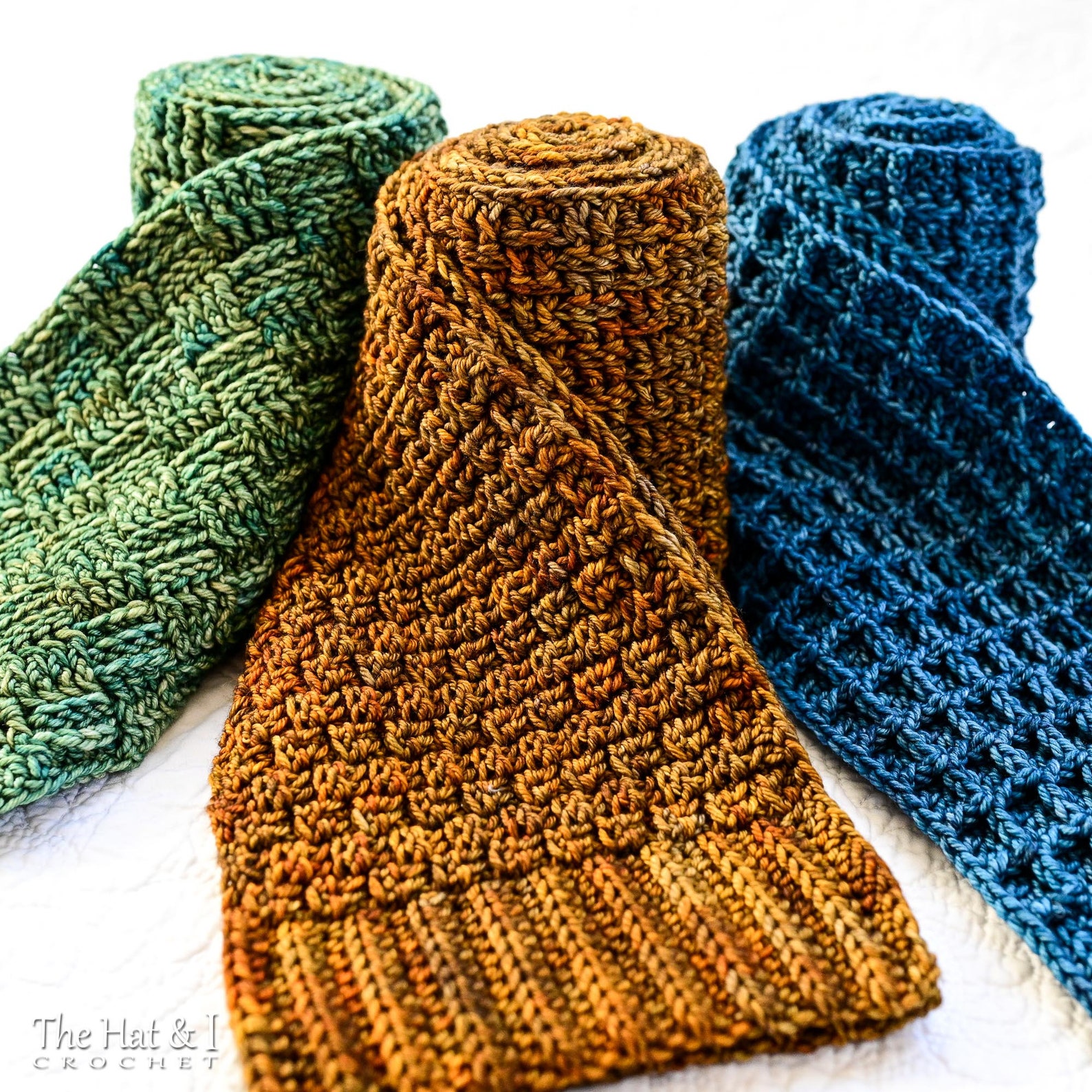 Crochet PATTERN Timeless Texture Trio Crochet Scarf Patterns for Boys ...