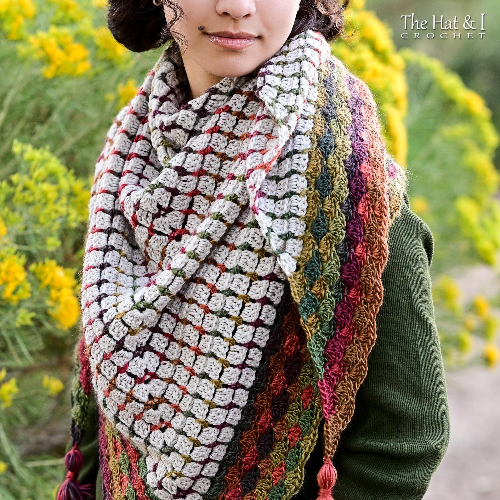 CROCHET PATTERN - Shades of Fall Shawl - Crochet Shawl Pattern, Crochet ...