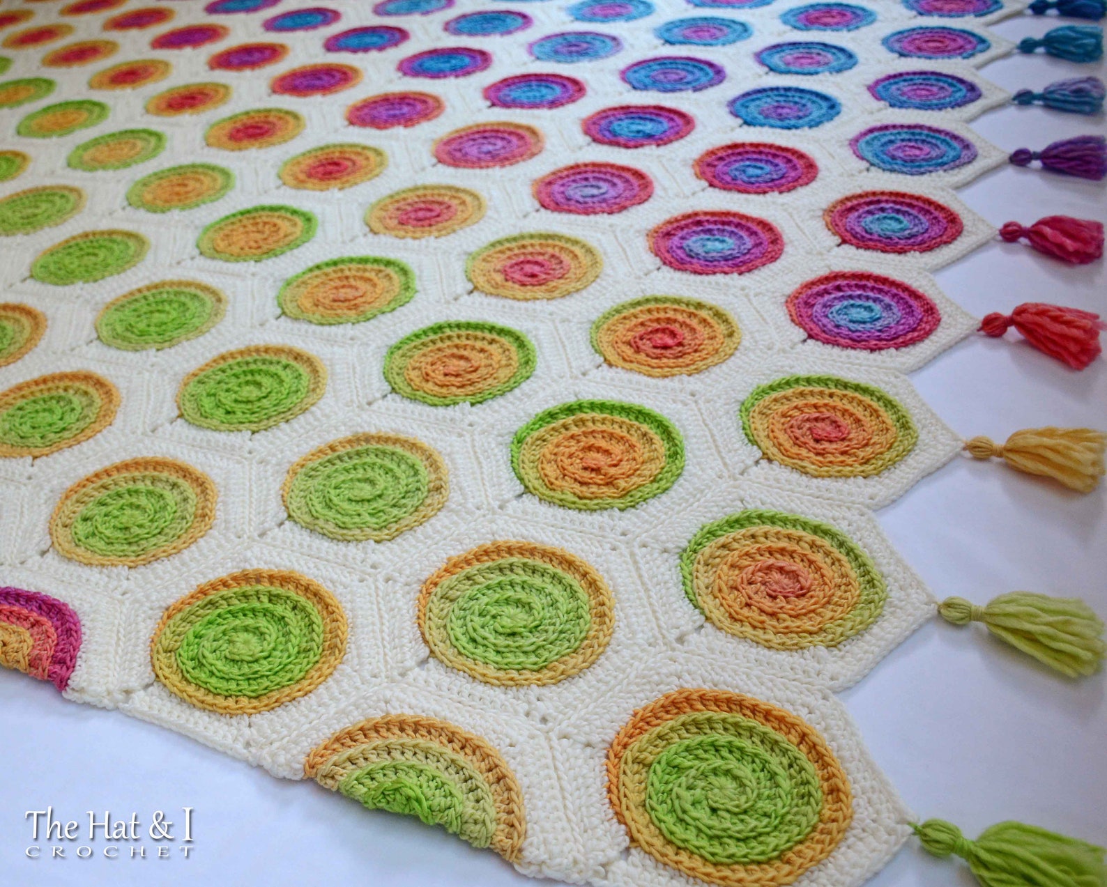 CROCHET Blanket PATTERN - Swirly Pop - Crochet Pattern for Boho Throw ...