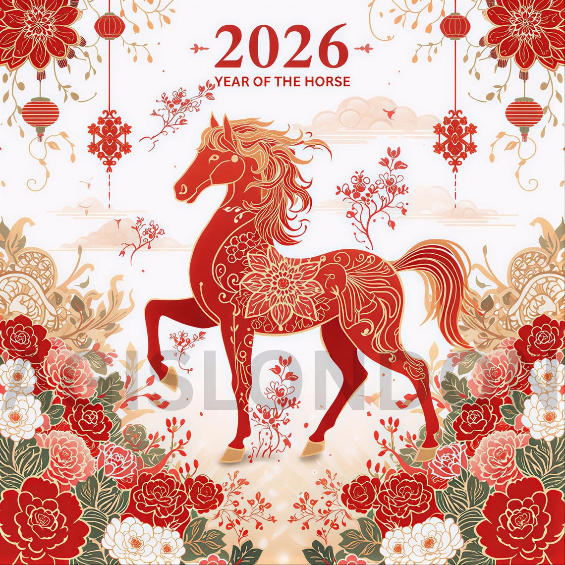 Chinese New Year, 2026, Year of the Horse, Red Horse, Firehorse ...
