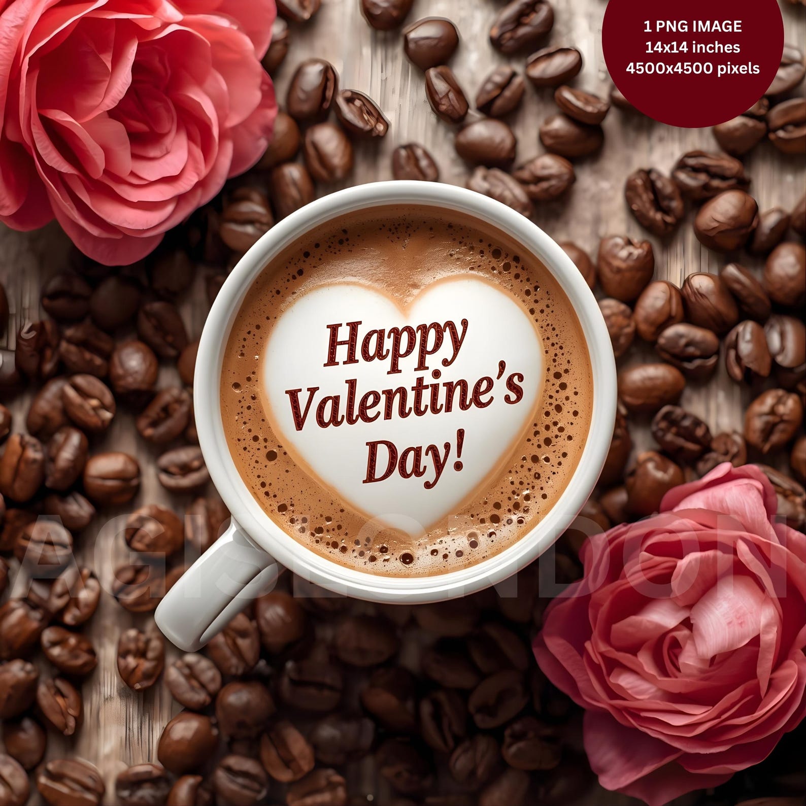 Happy Valentines Day Coffee, Digital, Instant Download, Valentine's Day ...