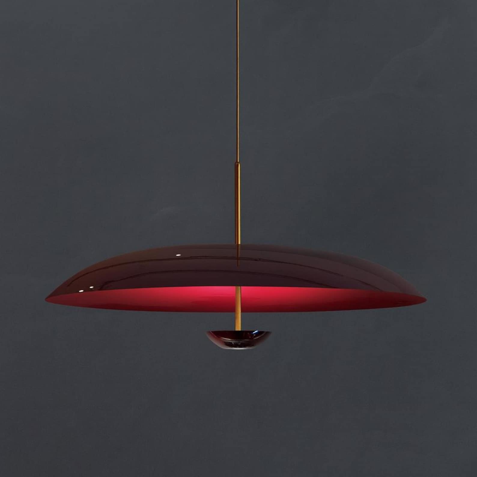 Modern Red Dome Pendant Light | Luxury Ceiling Hanging Lamp ...