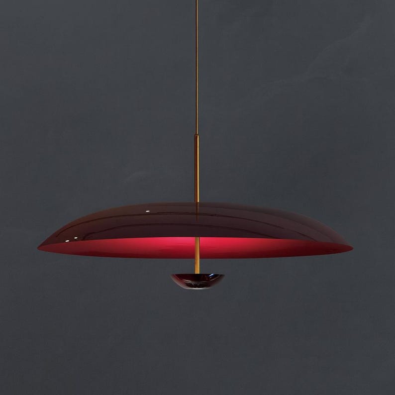 Modern Red Dome Pendant Light | Luxury Ceiling Hanging Lamp ...