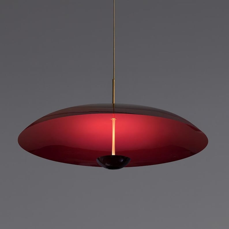 Modern Red Dome Pendant Light | Luxury Ceiling Hanging Lamp ...