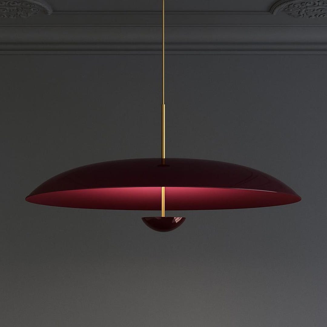 Modern Red Dome Pendant Light | Luxury Ceiling Hanging Lamp ...