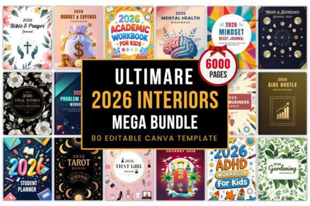 2026 Ultimate KDP Interiors Mega Bundle | Planner & Journal Templates ...