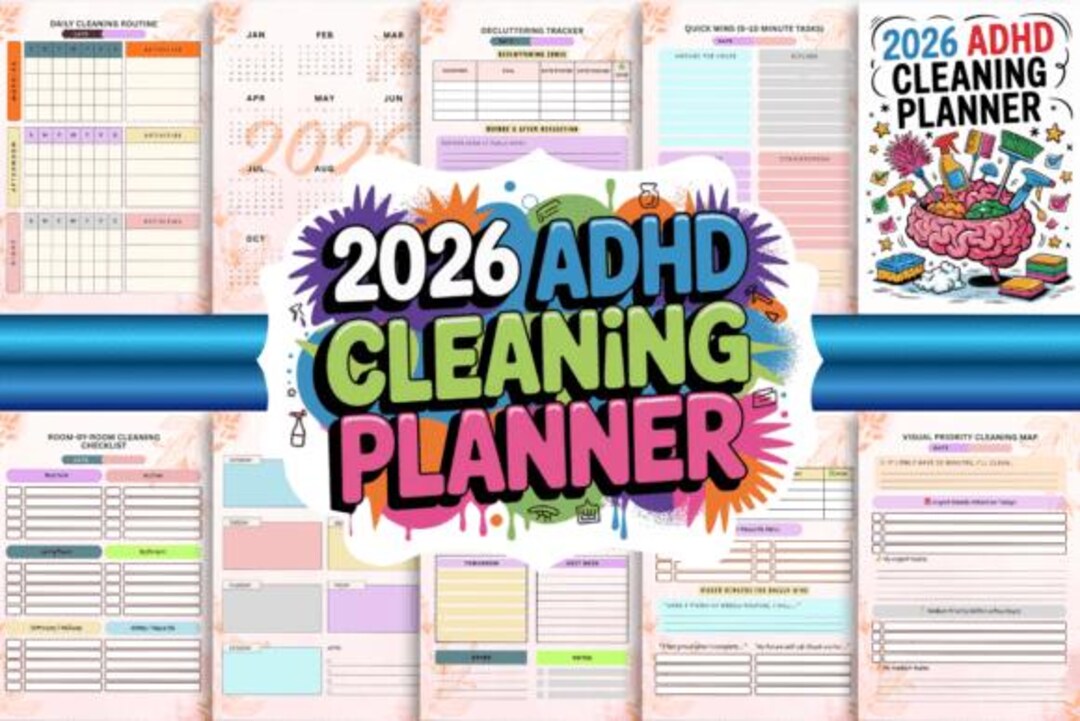 2026 ADHD Cleaning Planner – Printable Home Cleaning Schedule ...