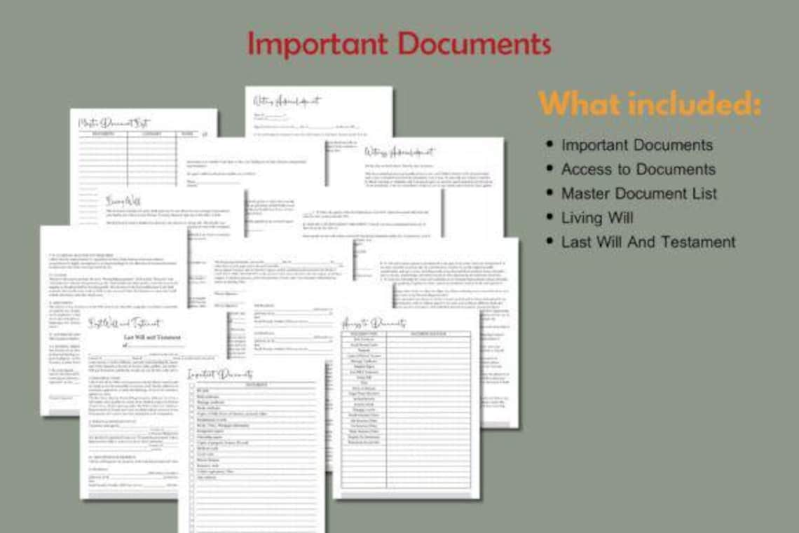 2026 - End of Life Planner Template. - Etsy