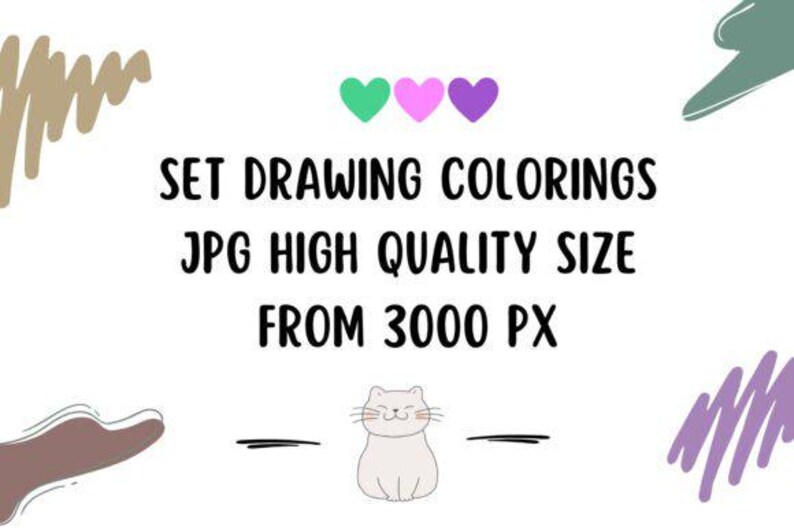 10 Kids Coloring Pages – Printable Drawing Pages PDF - Etsy