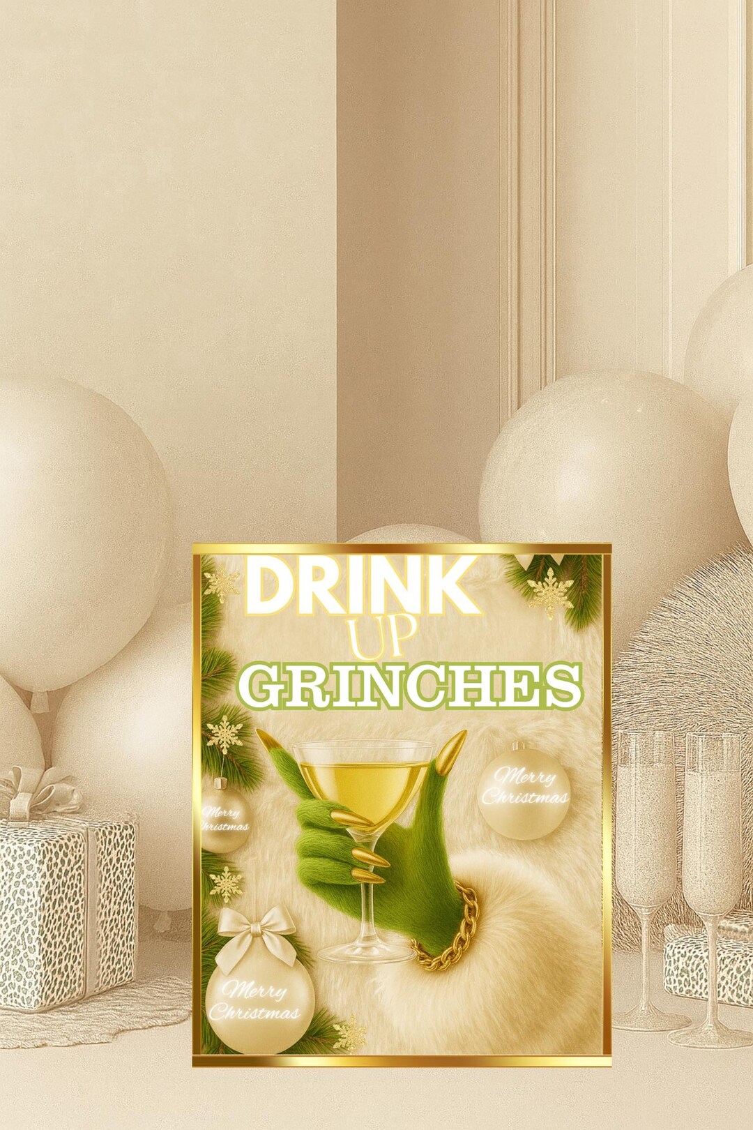 Fun Christmas Digital Print Template, Editable Canva , Happy Holidays ...