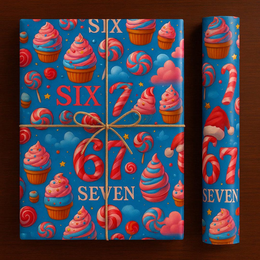 Candy-themed Wrapping Paper, Birthday Gift Wrap, 90gsm Fine Art Paper ...