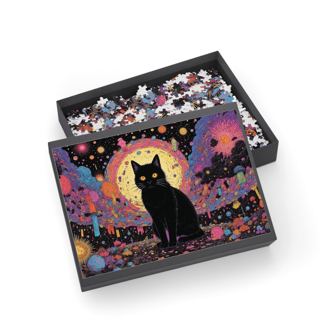 Cosmic Cat Puzzle - 1000-piece, Unique Jigsaw for Cat Lovers, Gift for ...