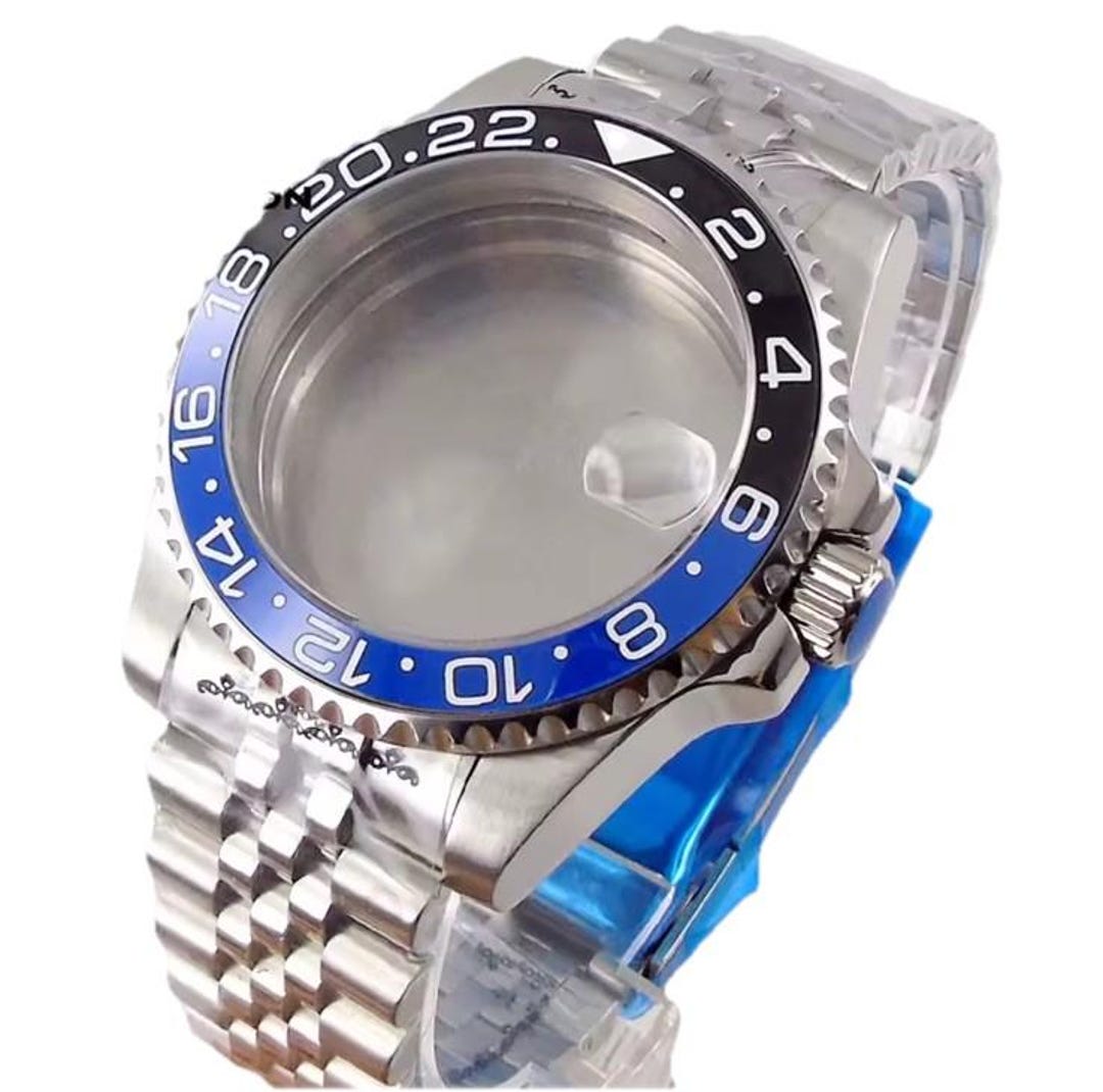 GMT Batman Style Diver Mod Kit | 40mm Watch Case for Seiko NH34 NH35 ...