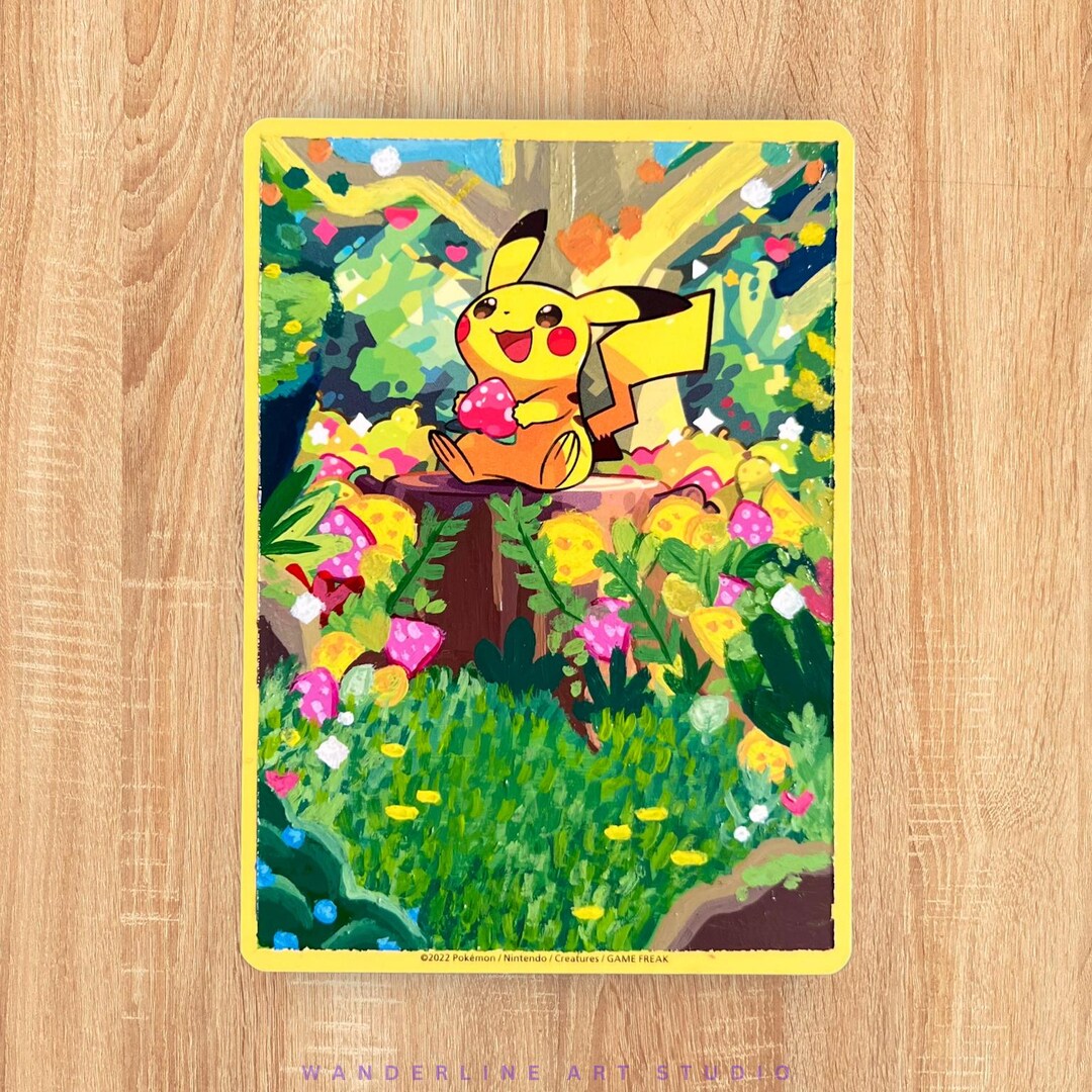 Hand Painted Pokémon Card - Pikachu | Extended Pokemon Card Art ...