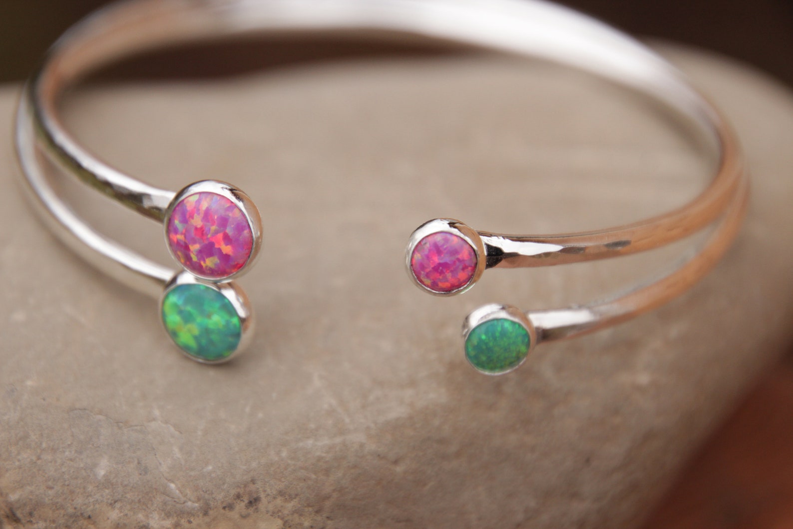 ADJUSTABLE OPAL BRACELET Opal Bangle Bracelet Bangle - Etsy