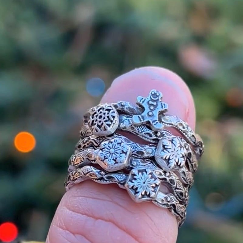 Snowflake Ring - Etsy