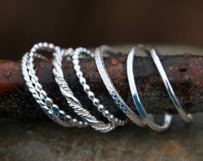 STACKING RINGS Pick Your Own Stacking Ring Silver Stacking Rings ...