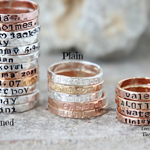 Custom Stamped Ring - Etsy