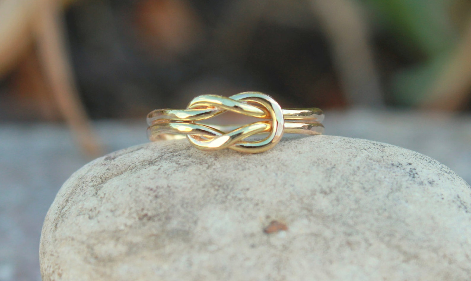 INFINITY KNOT Ring Square Knot Sterling Silver Knot Ring - Etsy