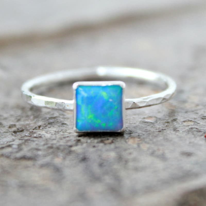 Thin Opal Ring - Etsy