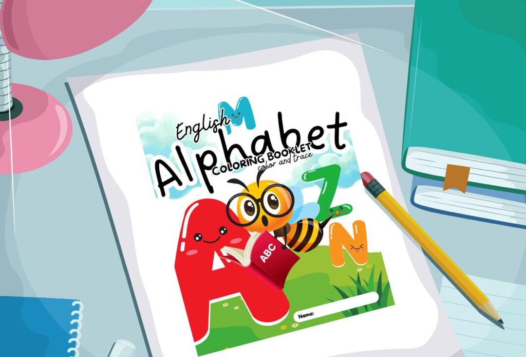 Livro de colorir ABC - Modelo para Canva (Download digital) | Ideal ...