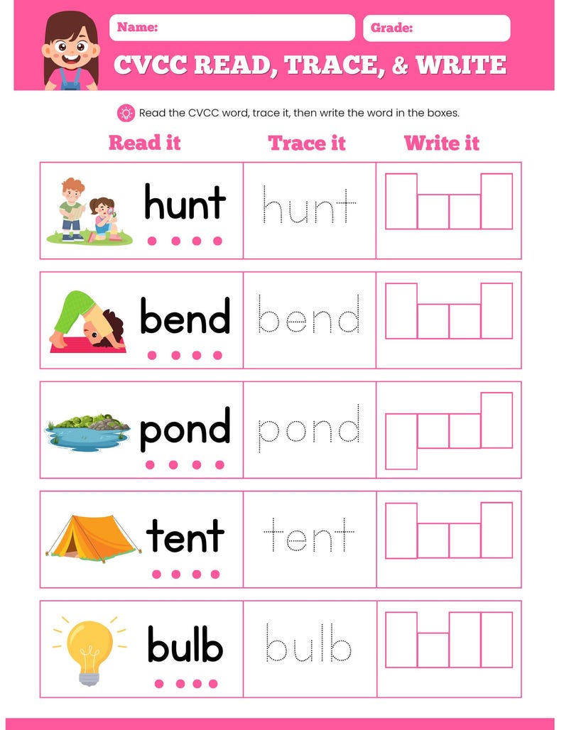 1st Grade CVC Word Worksheets | Phonics Learning Bundle (PDF ...