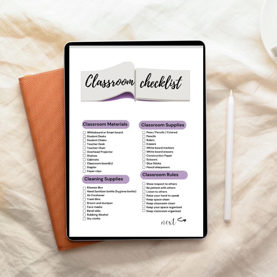 Ultimate Teacher Checklist | Editable Classroom Setup + Supply List ...