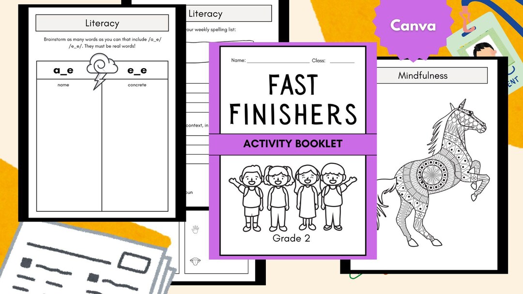 2nd Grade Fast Finishers Activity Book | Printable Worksheets ...