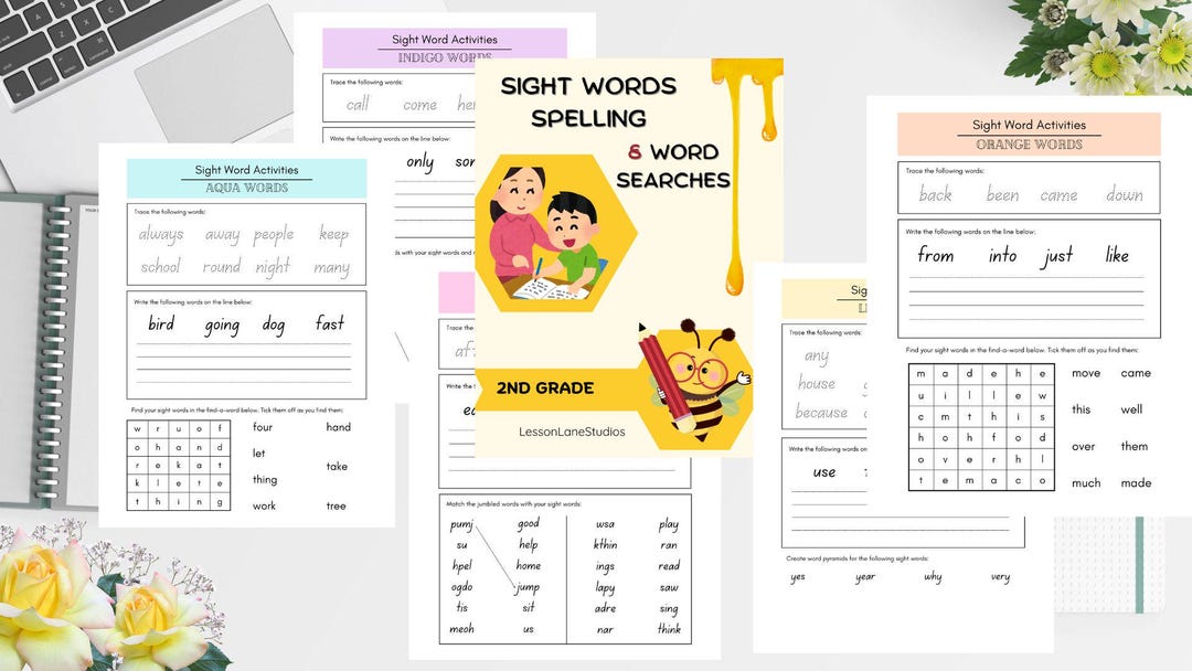 Sight Word Spelling Worksheets Bundle | Homeschool Reading (digital ...