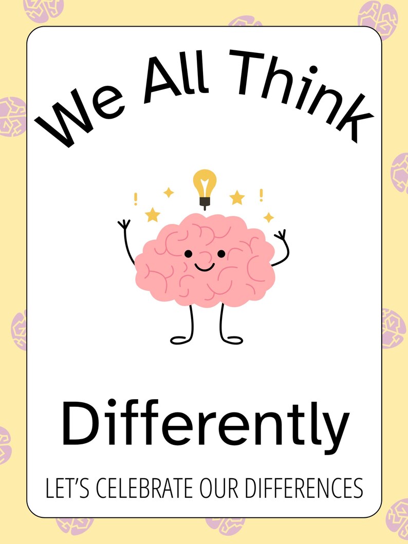 ADHD Neurodiversity Classroom Posters | Inclusive Prints (digital ...